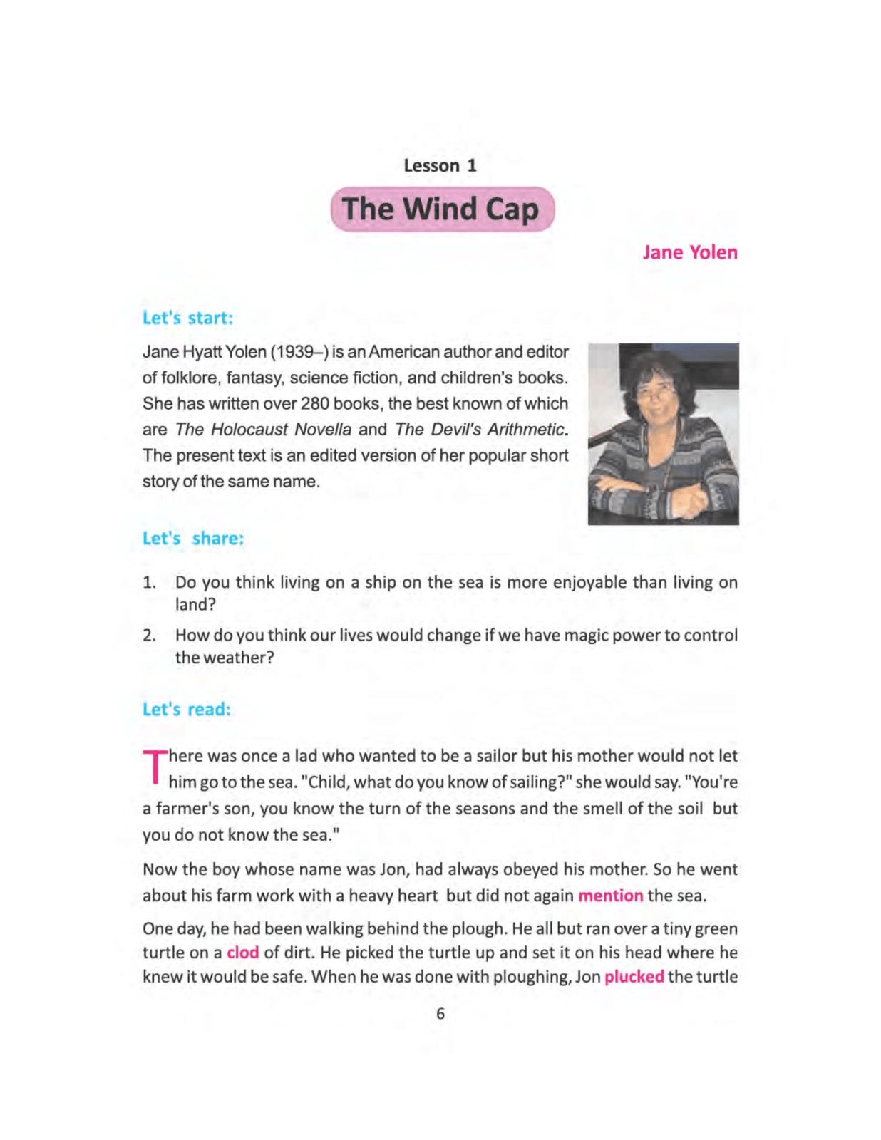 The Wind Cap | Activity Questions Answer | Class 8 | Lesson1