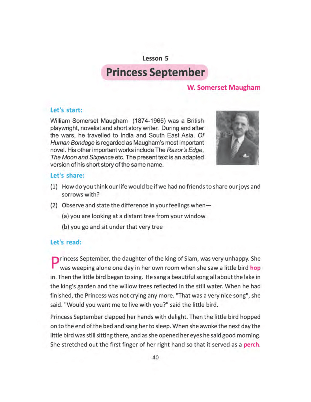 Princess September Class 8 Activity Question Answer