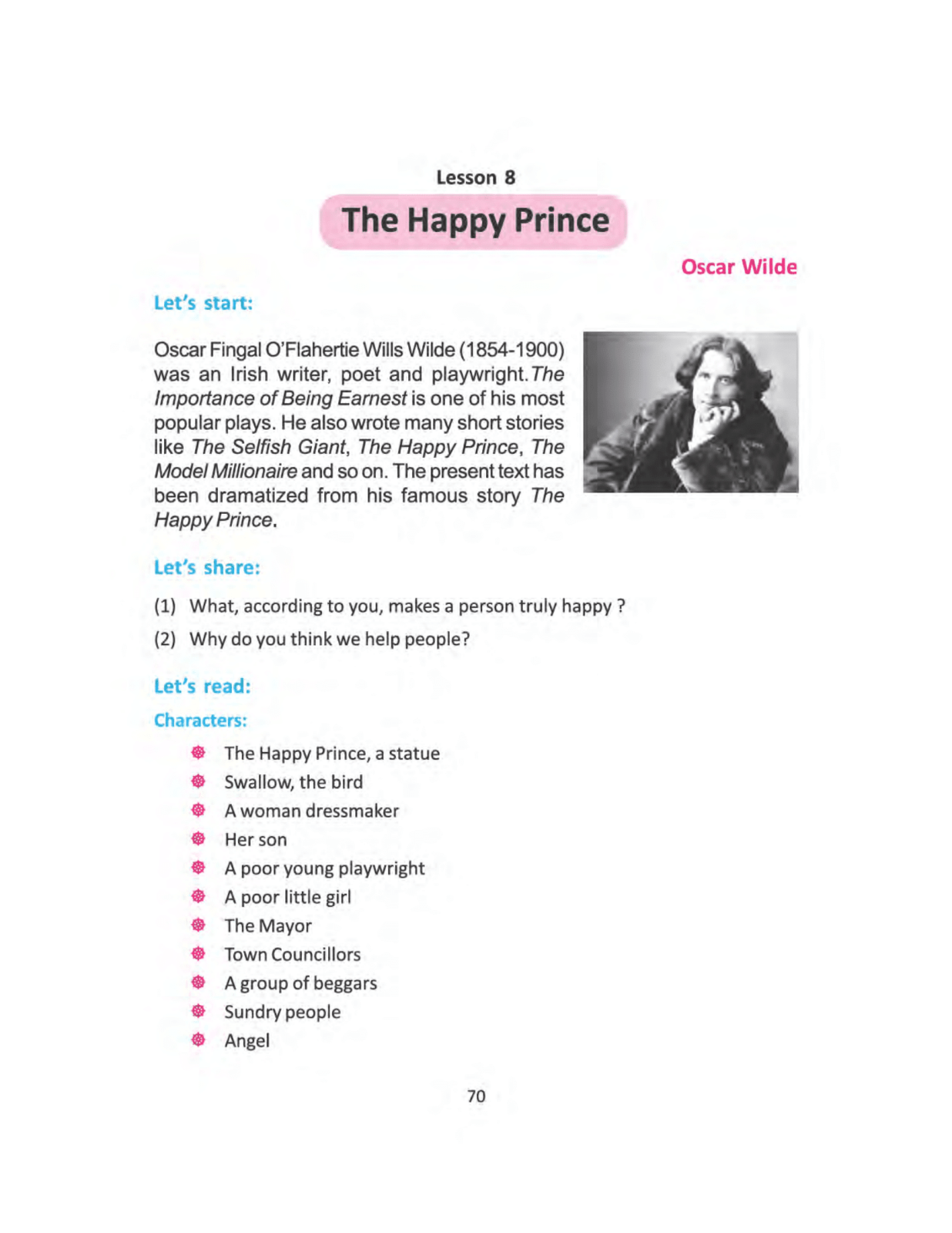 The Happy Prince Class 8 Activity Question Answer