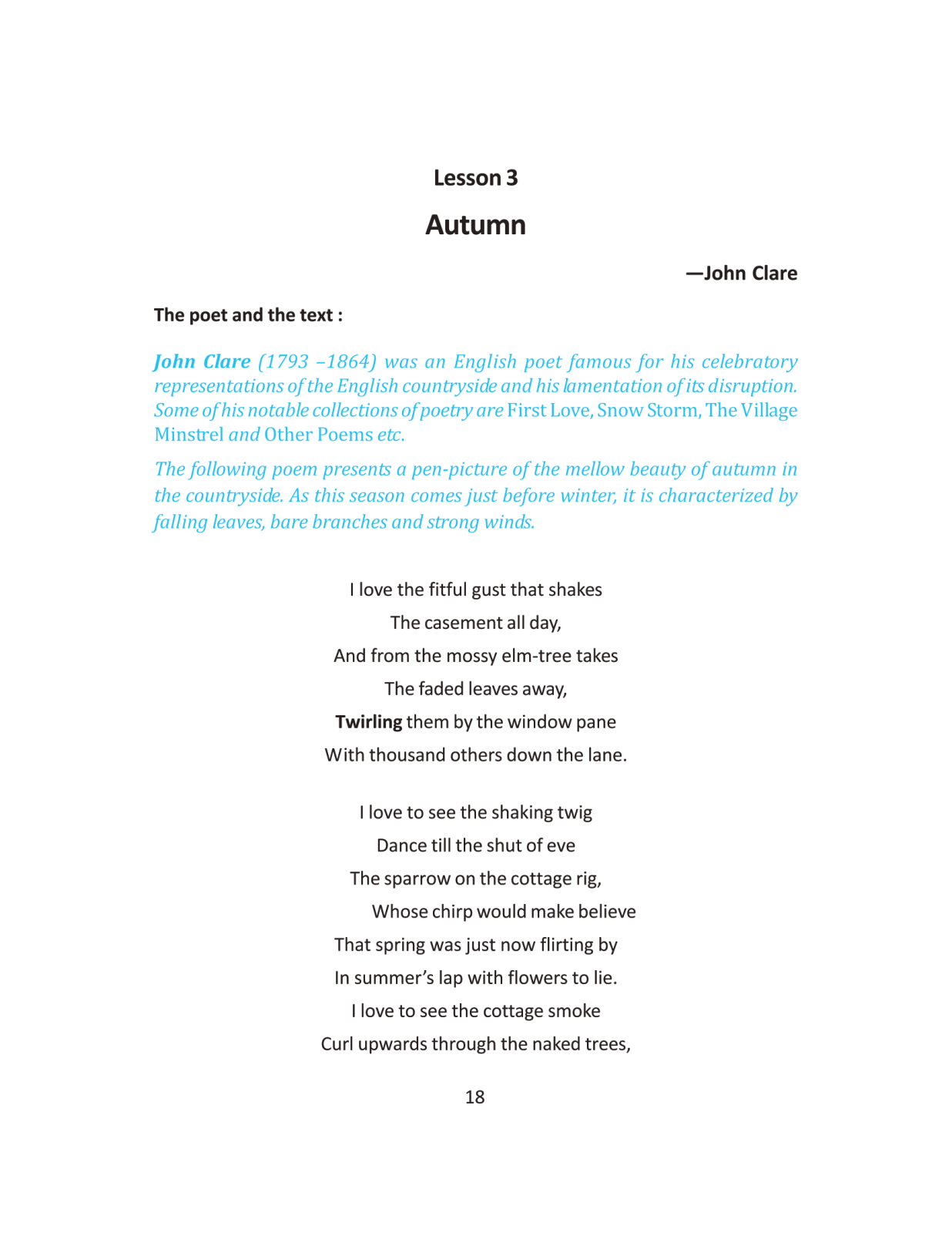 Autumn Class 9 Questions and Answers WBBSE